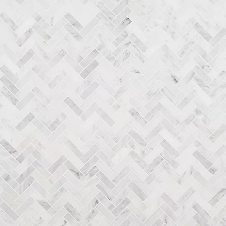 Marble Mosaic Tile | Herringbone, Hexagon & Penny Round Marble Mosaics
