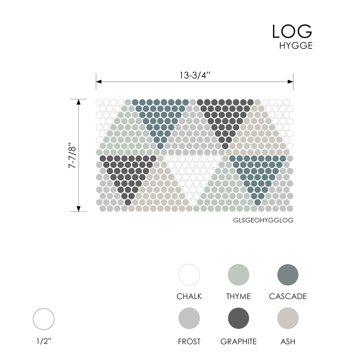 Geometro Hygge Log Recycled Glass Mosaic Tile | TILE & MOSAIC DEPOT