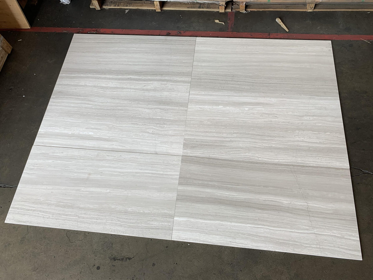 Haisa Light (White Oak) Marble 18x36 Honed Tile | TILE & MOSAIC DEPOT