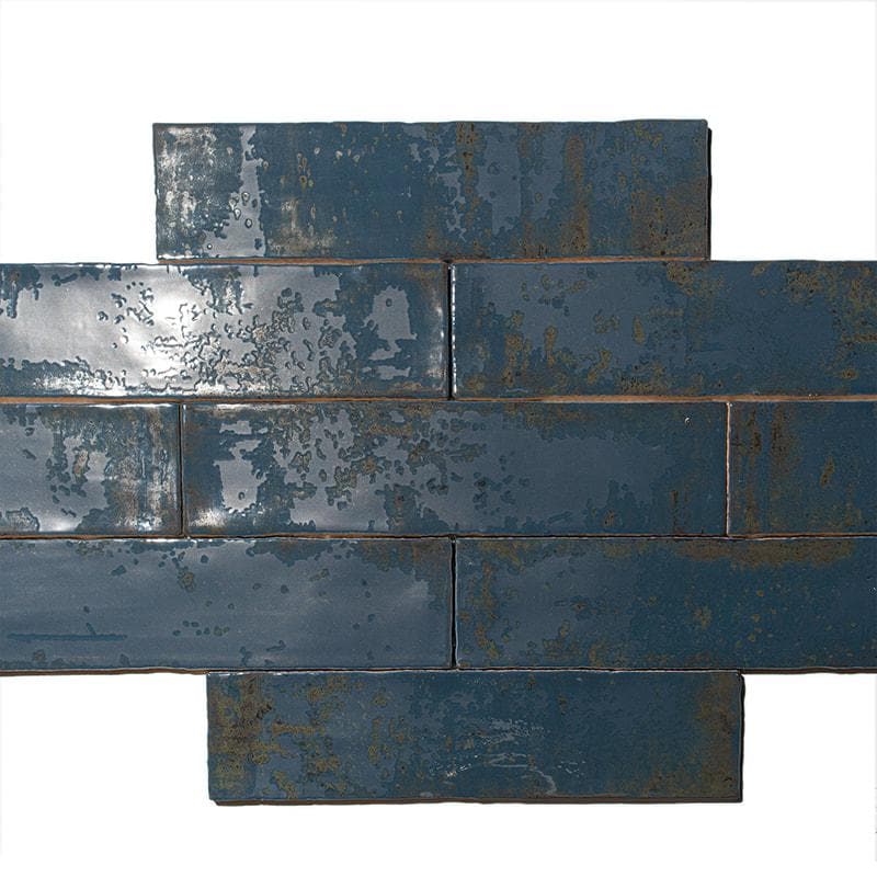 Grunge Collection 3x12 Blue Ceramic Wall Tile | TILE & MOSAIC DEPOT